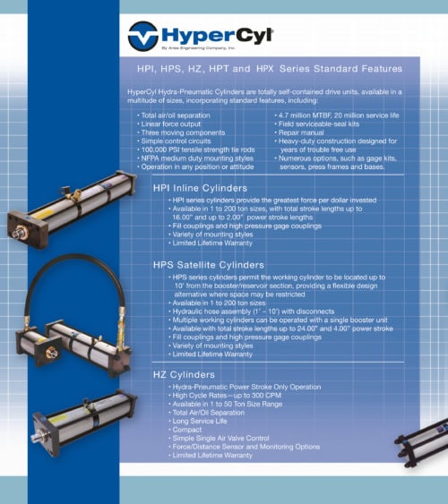 Learn More About HyperCyls Air/Oil Cylinders